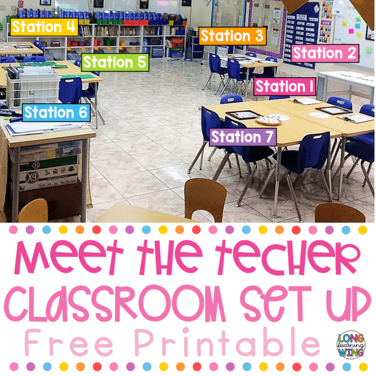 Meet The Teacher With Stations - Longwing Learning