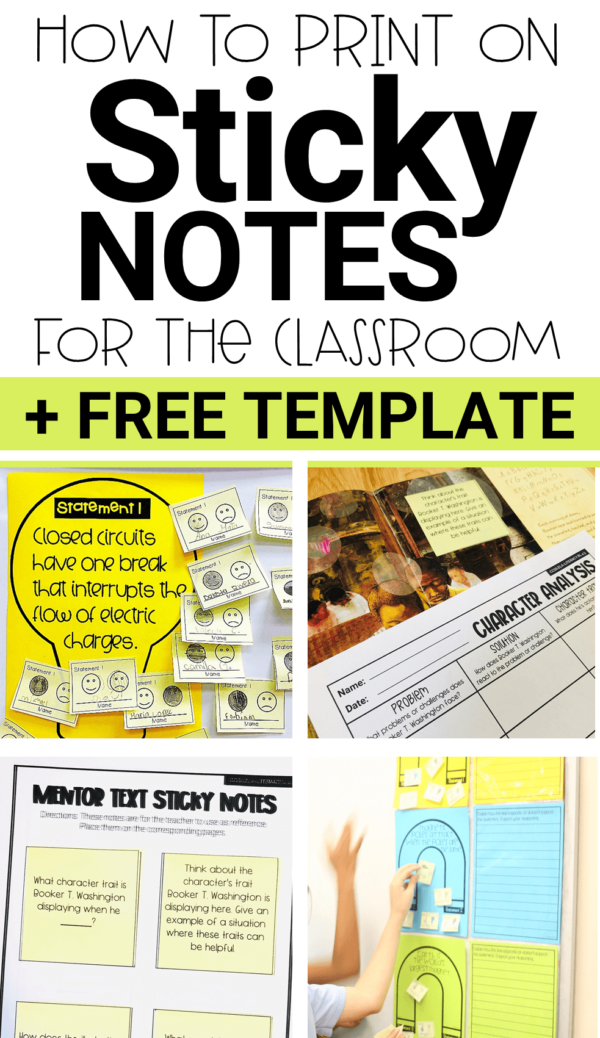 How To Print On Sticky Notes - Longwing Learning I ELA Worksheets For ...