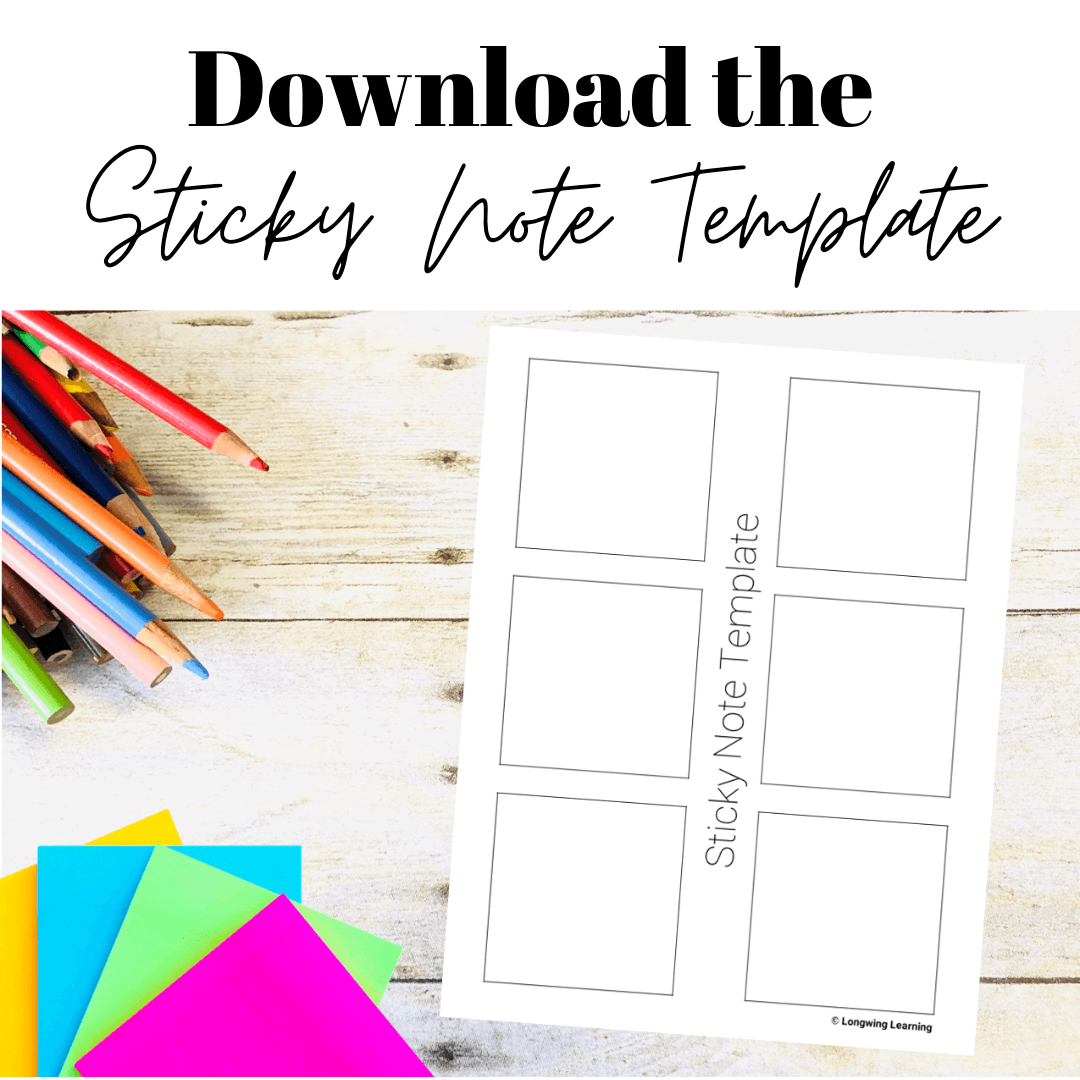 How To Print On Sticky Notes - Longwing Learning I ELA Worksheets For ...