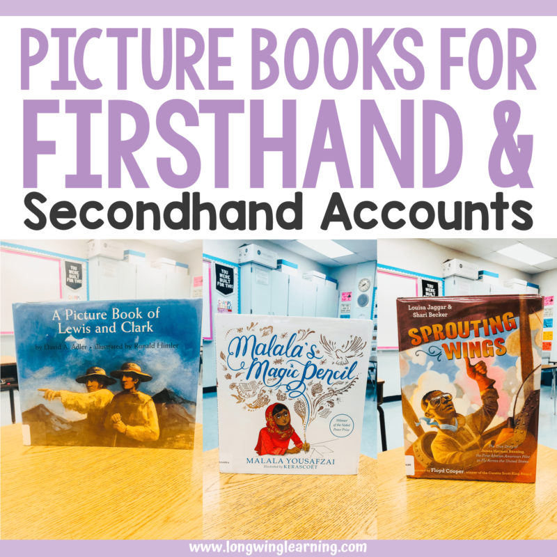 Firsthand And Secondhand Accounts Picture Books To Share With 4th ...