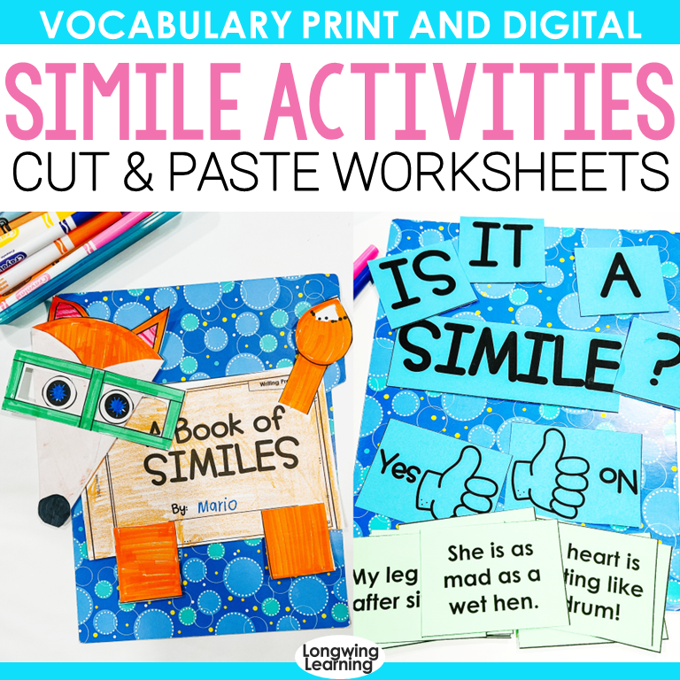 5 Fun Simile Activities To Teach Kids How To Write Similes - Longwing ...