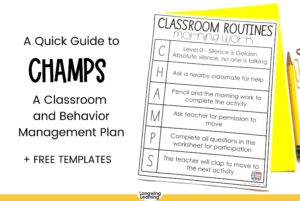 A Quick Guide To CHAMPS: A Classroom Management Strategy - Longwing ...