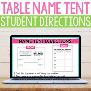 All About Me Name Tag Tent Template For Back To School Or First Day Of ...
