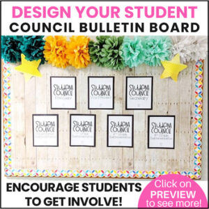 Elementary Student Council Leadership Posters & Banners Editable ...