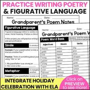 Grandparents Poem Writing Craft Grandparents Day Card Fall Poem Writing ...