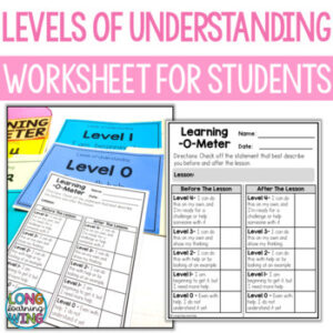 Levels Of Understanding Student Self Assessment 01234 Posters Quick ...