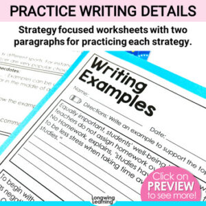Show, Don't Tell Writing Strategies Types Of Elaboration For Writing ...